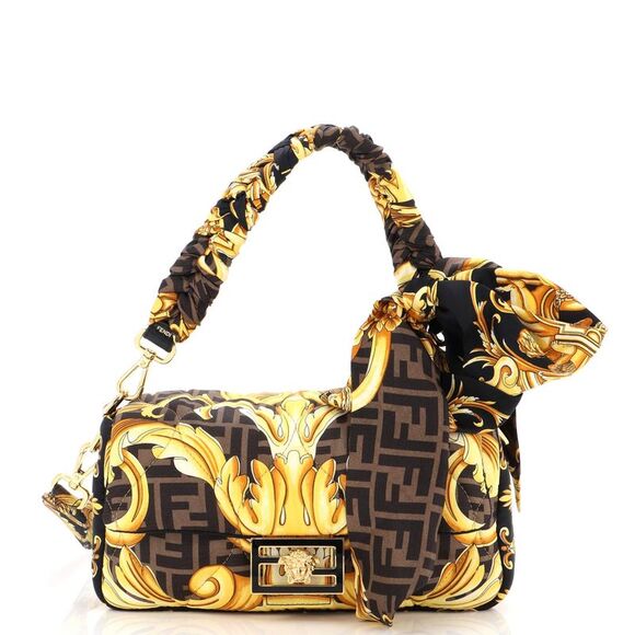 Fendi | Bags | Fendi X Versace Fendace Baguette Nm Bag Quilted Printed ...